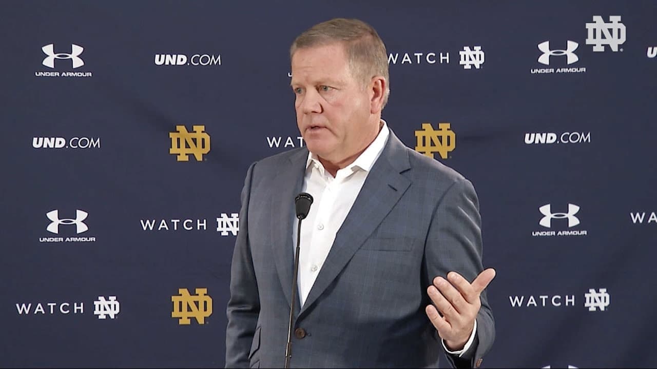 Brian Kelly Hits Reset Button: Notre Dame Spring '17 Presser Notes ...