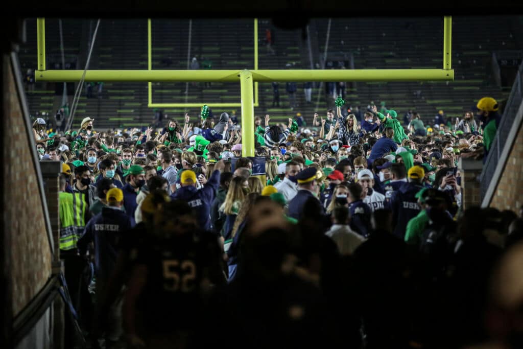 Watch Notre Dame Player's Lockerroom Celebration After Knocking Off ...