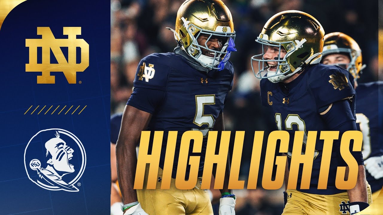 Highlights: Notre Dame Adds To Florida State's Misery With 52-3 Blowout // UHND.com